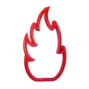 fire flames campfire firefighter fireman cookie cutter made in usa pr913