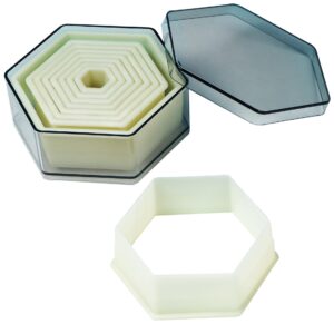 fat daddio's hexagon pastry cutter set, 9 piece