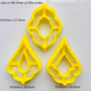 CHENRUI 3 Pcs Moroccan Donut Shaped Cutters, Polymer Clay Cutters for Jewelry Making