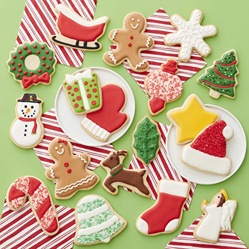 Wilton Holiday Shapes Metal Christmas Cookie Cutter Set, 18-Piece