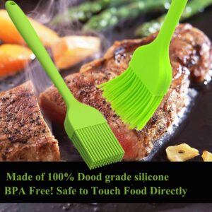 Basting Brush + Large Spatula Silicone Pastry Baking BBQ Sauce Marinade Meat Glazing Oil Brush Heat Resistant , Kitchen Cooking Baste Pastries Cakes Desserts, Dishwasher safe 4 Pack (Brush + Spatula)