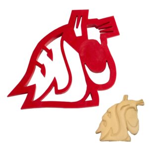 wsu cougar cougkie cookie cutter, licensed wsu collegiate - weller innovations