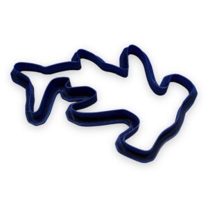 hammerhead shark cookie cutter, easy to push design, for shark week and birthday celebrations (5 inch)