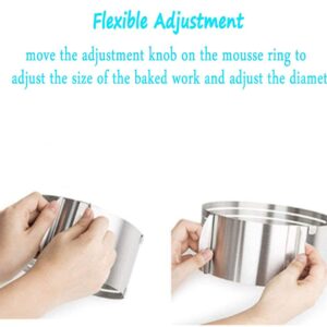 Cake Leveler Cake Slicer Layer Cake Cutter Slicer Stainless Steel Adjustable Big Cake Rings 7-Layer Cake 6-8 inch/9.5-12inch Stainless Steel Cake Slicer Leveler Mousse Mould Slicing Cake