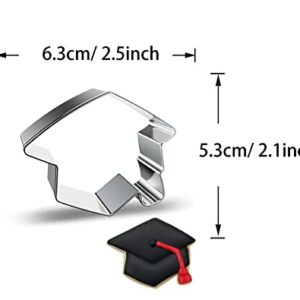 WJSYSHOP Graduation Bachelor Cap with Tassel Shape Cookie Cutter