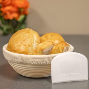 Bread Proofing Baking Basket with Scraper for Breadmaking by Blue Ridge Basket Company