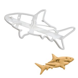 great white shark cookie cutter, 1 piece - bakerlogy