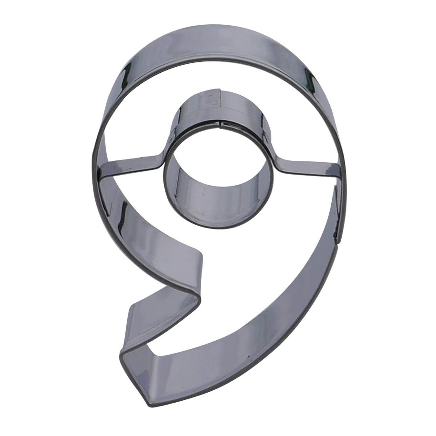 Number Nine (9) Cookie Cutter, Premium Food-Grade Stainless Steel, Dishwasher Safe (9)