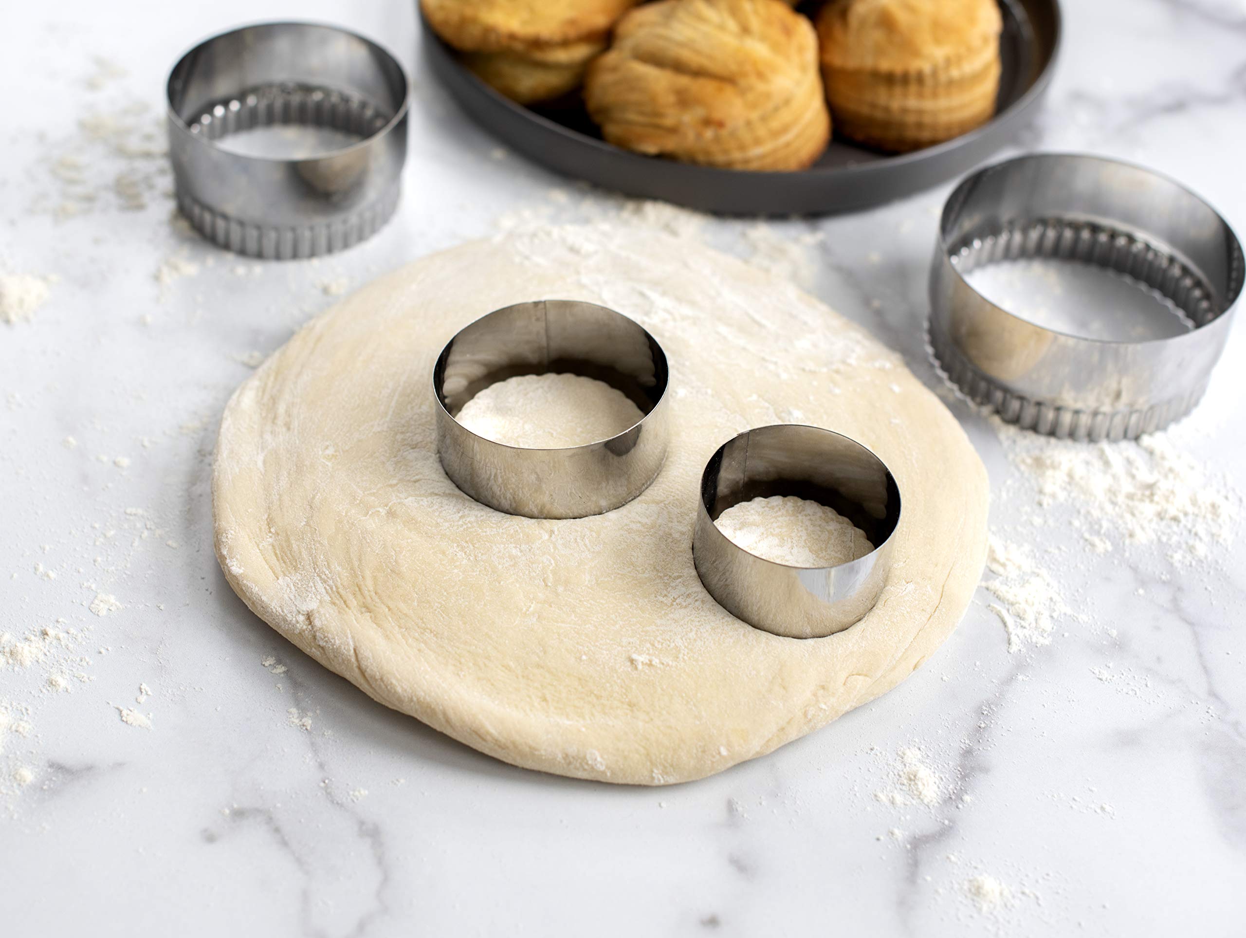 Nordic Ware Biscuit Round Cutters, 4-Piece, Stainless Steel