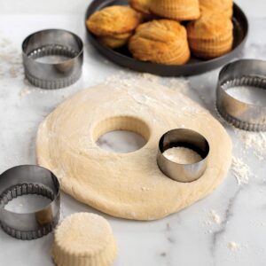 Nordic Ware Biscuit Round Cutters, 4-Piece, Stainless Steel