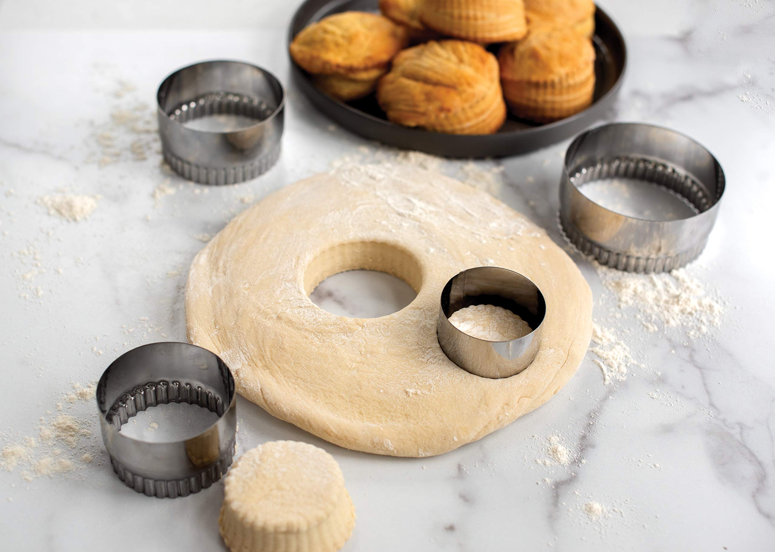 Nordic Ware Biscuit Round Cutters, 4-Piece, Stainless Steel