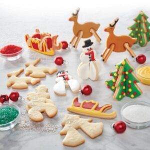 Chicago Metallic Christmas Tree 3D Cookie Cutter Set, 12-Piece, Silver