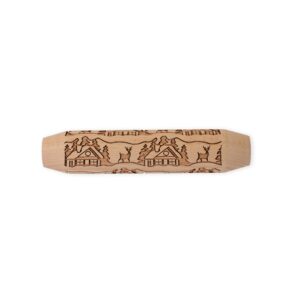 woodland embossed rolling pin