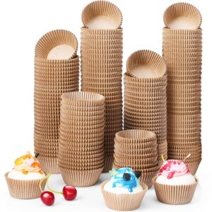 3000 pieces cupcake liner bulk grease proof baking cups standard natural paper muffin liners muffin paper cups small cupcake wrappers baking cups for candy cooking baby showers weddings birthdays