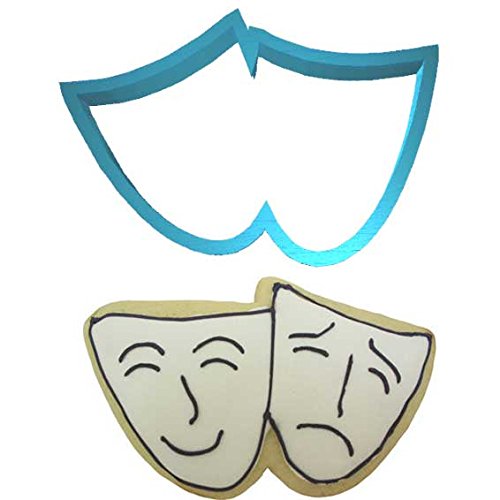 CookieCutterCom Brand Theater Mask Cookie Cutter 4 inch – 3d Printed Plastic – USA Made