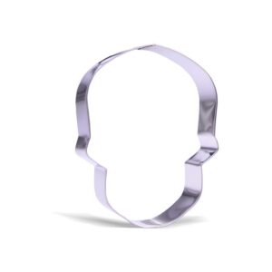 4.3 inch skull cookie cutter - stainless steel