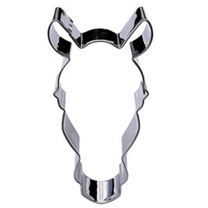 Horse Head Farm Animal Cookie Cutter, Premium Food-Grade Stainless Steel, Dishwasher Safe (Horse Head)