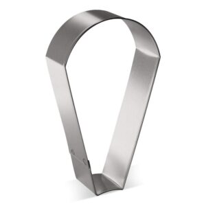 foose teardrop round cookie cutter 4 inch –tin plated steel cookie cutters – teardrop round cookie mold