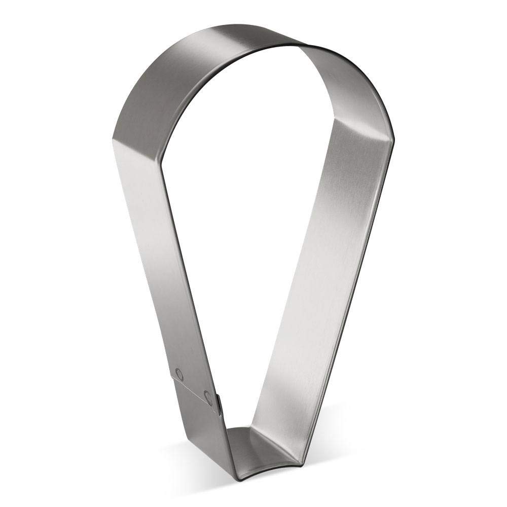 Foose Teardrop Round Cookie Cutter 4 Inch –Tin Plated Steel Cookie Cutters – Teardrop Round Cookie Mold