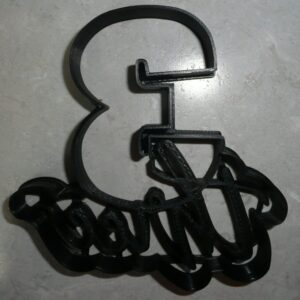 NUMBER THREE 3 WITH WORD BIRTHDAY ANNIVERSARY PARTY AGE DETAILED COOKIE CUTTER MADE IN USA PR2404