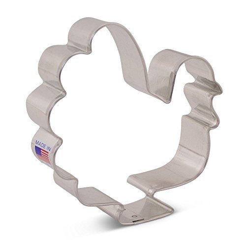 Thanksgiving Turkey Cookie Cutter, 3.75" Made in USA by Ann Clark