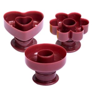 hemoton 3pcs diy donut mold plastic bakery doughnut cake maker mold biscuit stamp cake mould desserts bread cutter maker mold kitchen baking tool