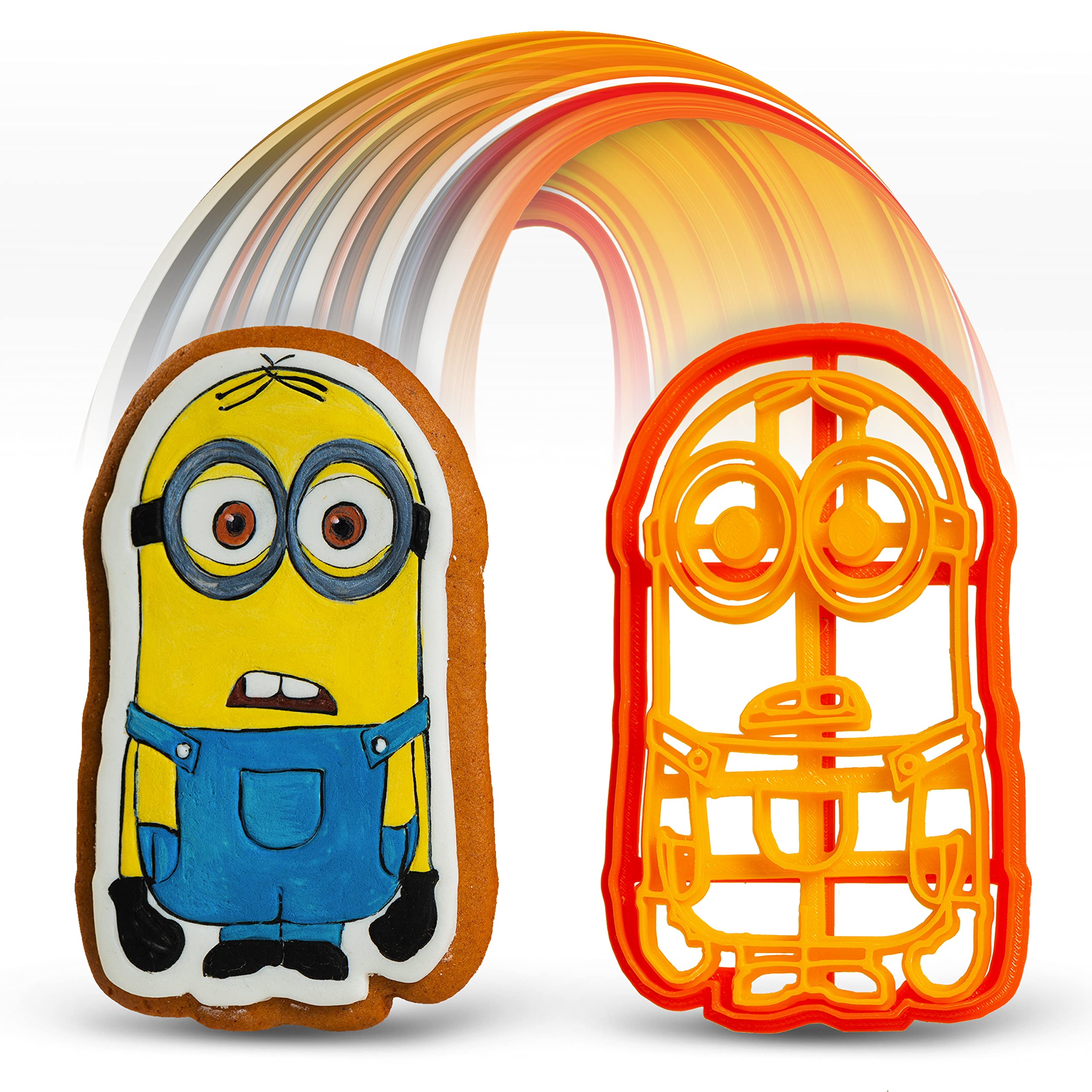 Cookie Cutter by 3DForme,For Minion Baking Cake Fondant Frame Mold for Buscuit, Set 2 Piece Made in Ukraine