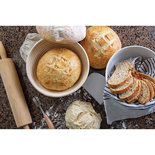 Mrs. Anderson's Baking, Round Brotform Bread-Proofing Basket, Palmwood Rattan