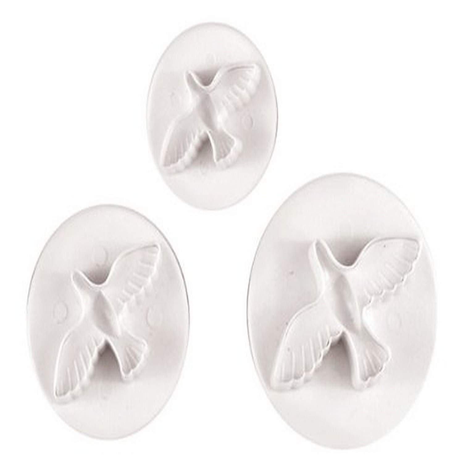 Fox Run Dove Fondant Plunger Cutters, White