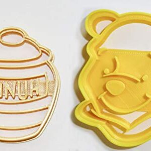 WINNIE THE POOH ADVENTURES BEAR HUNNY POT CARTOON SET OF 2 COOKIE CUTTERS MADE IN USA PR1065