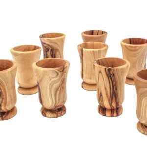 Olive Wood Communion Cups/Set (2.5’’), The Lord’s Supper Cups (6 Pcs) – Quality Communion Cups From The City of Truth, Jerusalem