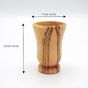 Olive Wood Communion Cups/Set (2.5’’), The Lord’s Supper Cups (6 Pcs) – Quality Communion Cups From The City of Truth, Jerusalem