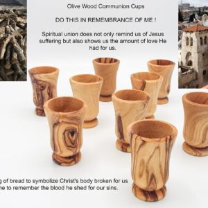 Olive Wood Communion Cups/Set (2.5’’), The Lord’s Supper Cups (6 Pcs) – Quality Communion Cups From The City of Truth, Jerusalem