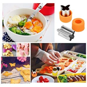 26Pcs Sandwich Cutters set for Kids, Vegetable Cookie Cutters with Comfort Grip, Stainless Steel Fruit Shape Cutters, Cartoon Animal Bento Food Cutter Stamps, Bread Cutters with 10 Cartoon Toothpicks