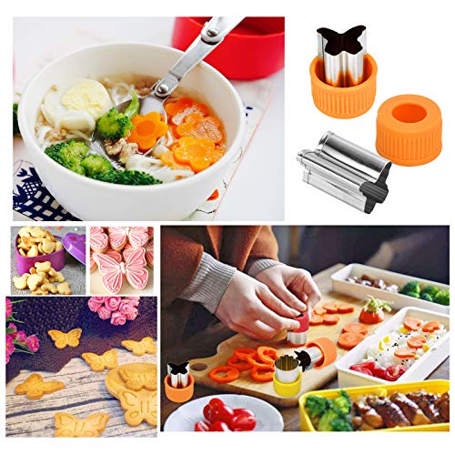 26Pcs Sandwich Cutters set for Kids, Vegetable Cookie Cutters with Comfort Grip, Stainless Steel Fruit Shape Cutters, Cartoon Animal Bento Food Cutter Stamps, Bread Cutters with 10 Cartoon Toothpicks