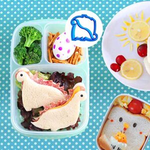 26Pcs Sandwich Cutters set for Kids, Vegetable Cookie Cutters with Comfort Grip, Stainless Steel Fruit Shape Cutters, Cartoon Animal Bento Food Cutter Stamps, Bread Cutters with 10 Cartoon Toothpicks