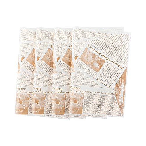 Restaurantware Gastronomia 15 x 11 Inch Deli Papers, 200 Newsprint Sandwich Wrapping Papers - Greaseproof, Microwave-Safe, Sepia-Tinted Paper Food Basket Liners, For Restaurants Or Barbecues