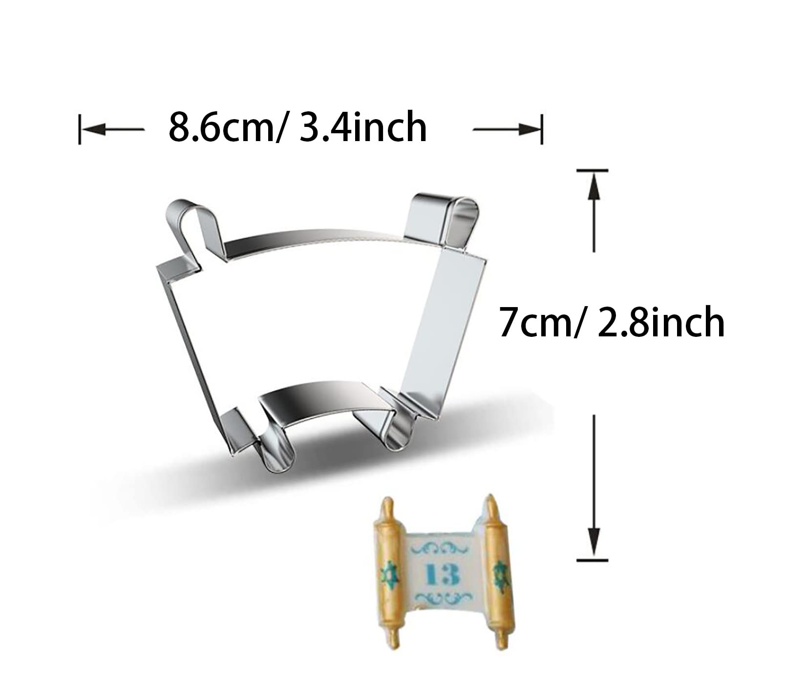 WJSYSHOP Torah Scroll Shape Cookie Cutter