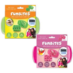 Food Cutter Set, Green Squares, Pink Hearts