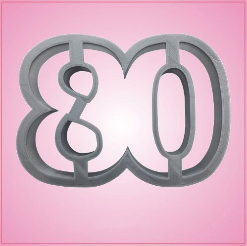 Number 80 Cookie Cutter