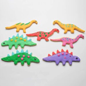 TINGSING Dinosaur Cookie Cutters, 7 Pieces Dinosaur Biscut Cutter Stainless Steel Dinosaur Shapes Baking Mold Fondant Candy Food Sandwich Cutters for Kids Dinosaur Theme Birthday Party Supplies