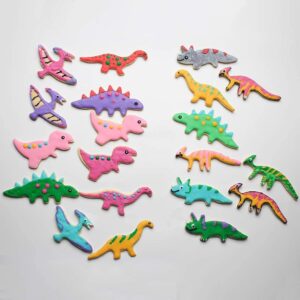 TINGSING Dinosaur Cookie Cutters, 7 Pieces Dinosaur Biscut Cutter Stainless Steel Dinosaur Shapes Baking Mold Fondant Candy Food Sandwich Cutters for Kids Dinosaur Theme Birthday Party Supplies