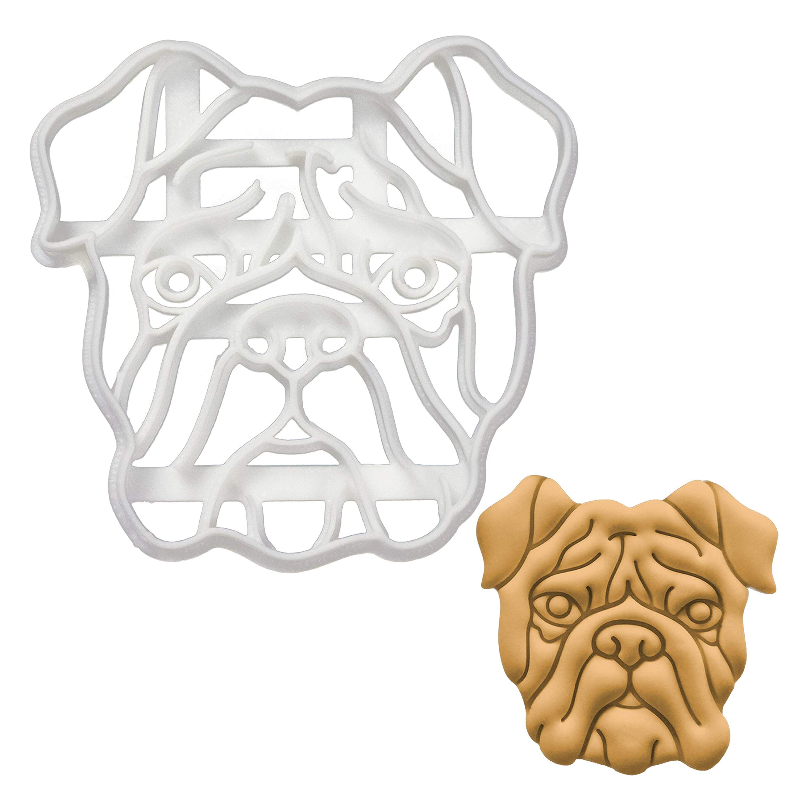 English Bulldog Face cookie cutter, 1 piece - Bakerlogy