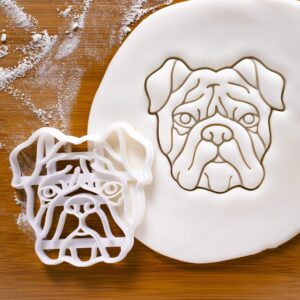 English Bulldog Face cookie cutter, 1 piece - Bakerlogy