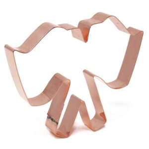 Crossed Finish Line Flags Copper Cookie Cutter