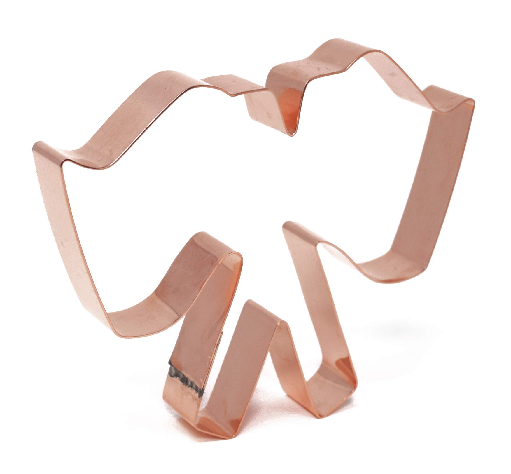 Crossed Finish Line Flags Copper Cookie Cutter