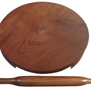 Wooden Rolling Board & Rolling Pin,Wooden Belan Chakla set,Roti Maker,Chapati Maker set