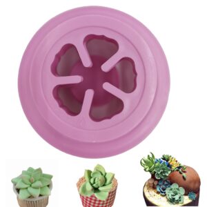 gobaker succulent plants rose fondant cutter set gumpaste flower petal cutter mold for cake cupcake decoration,6pcs