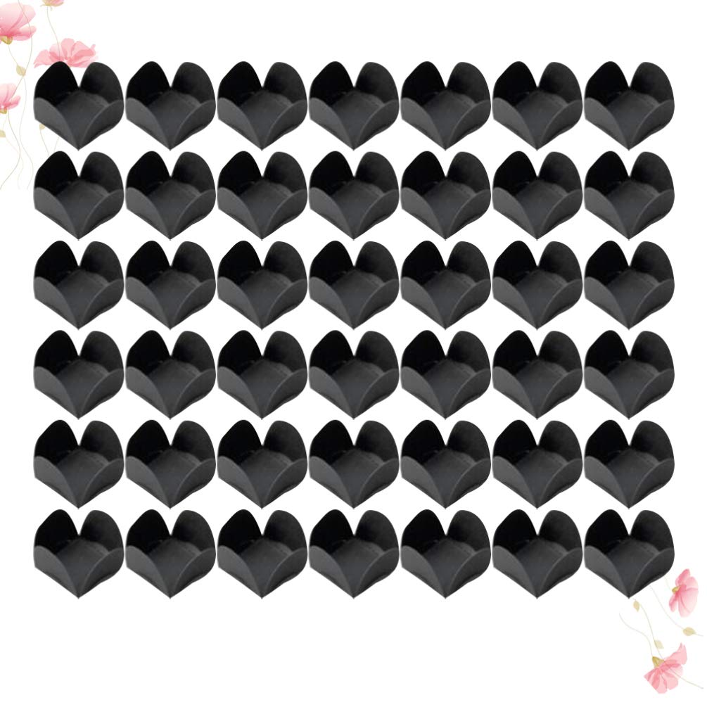 DOITOOL 200pcs Chocolate Wrappers Black Chocolate Paper Truffle Cups Paper Candy Cups Dessert Chocolate Packaging Liners for Wedding Birthday (Black)