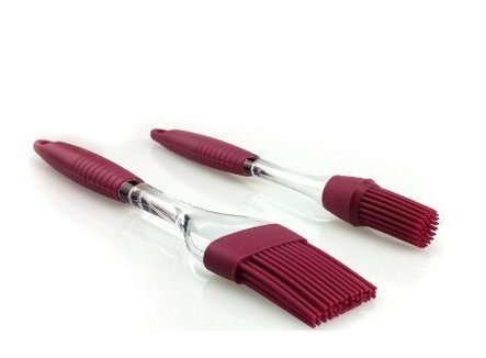 Original Eco-Friendly 2 Piece Set Silicone Basting Brushes & Pastry Brush for Cooking, Baking & Grilling, Heat-Resistant Cooking Brushes for Grilling, BBQ & Cooking, Burgundy Wine Non-stick & Flexible